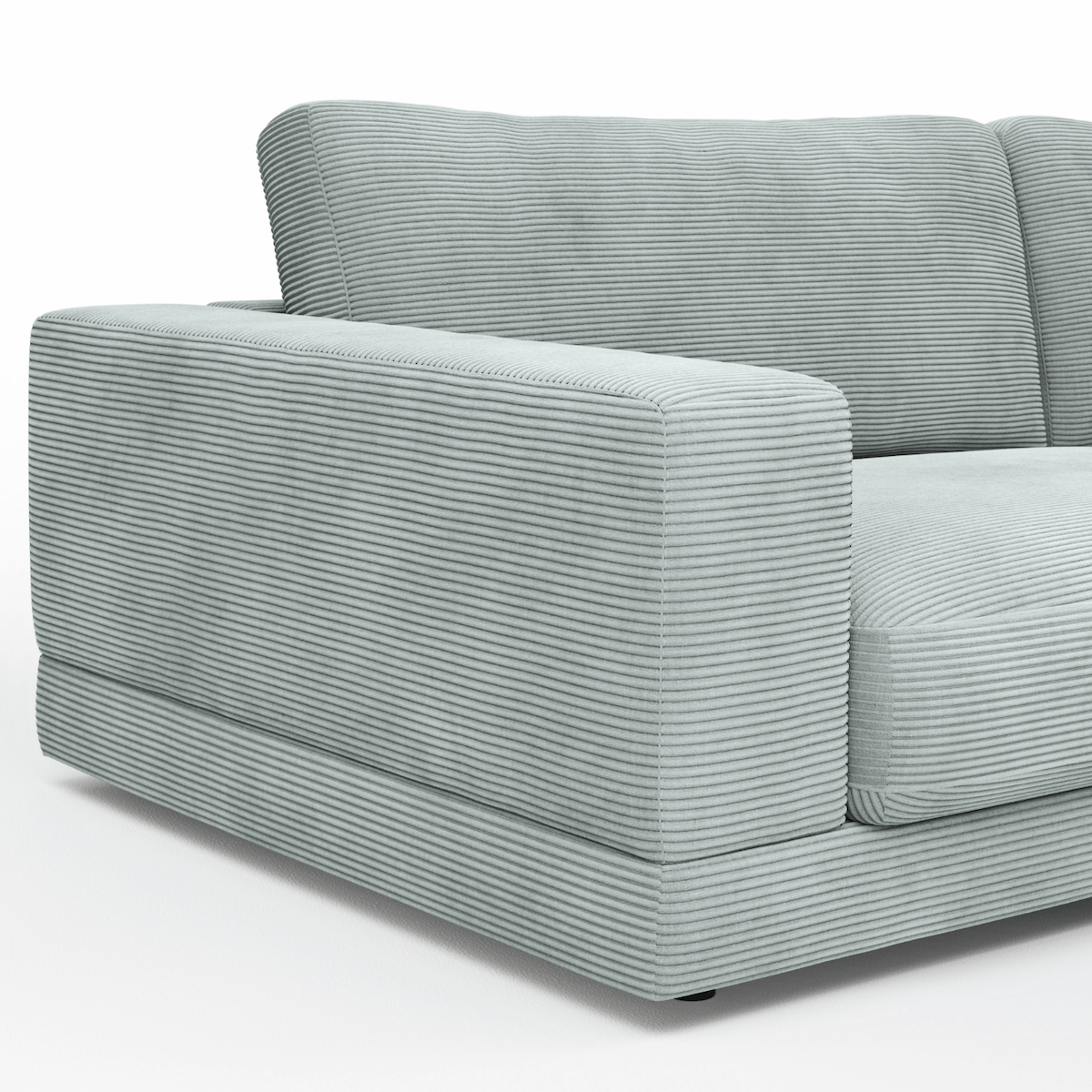 3-Sitzer Cord-Sofa Juni in Hellblau von Raum.Freunde - Home Company Möbel